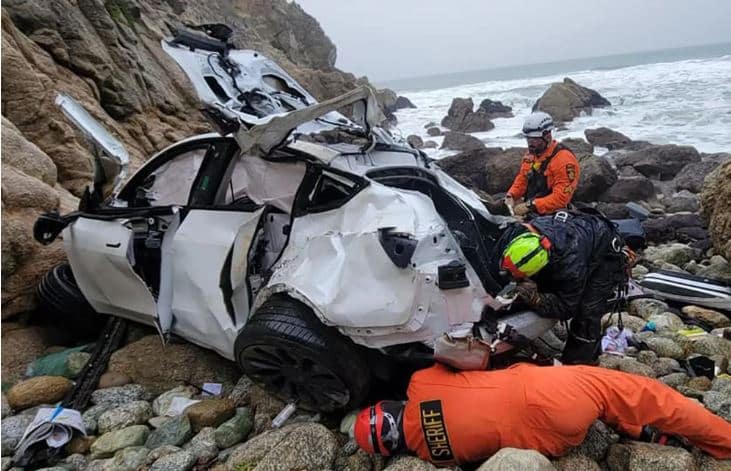 Doctor accused of intentionally driving Tesla off cliff in Calif. with ...