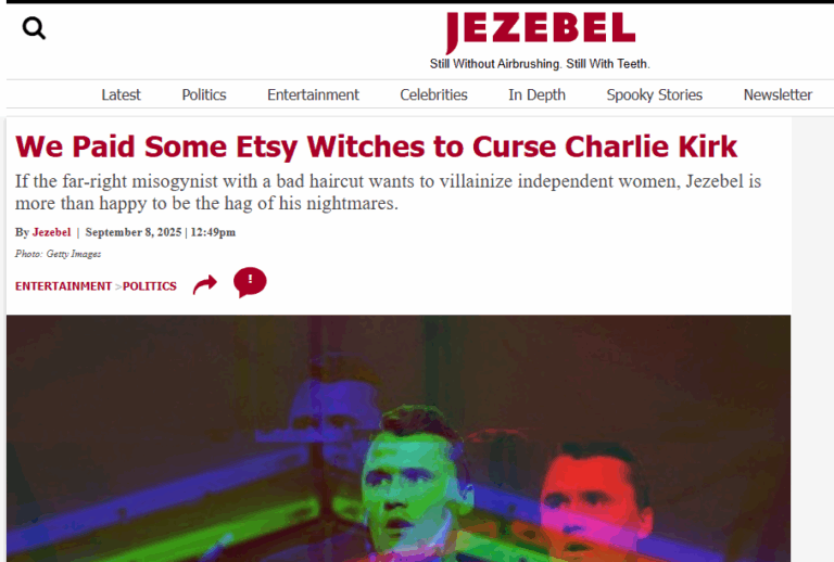 Demonic Jezebel Called on ‘Witches’ to Curse Charlie Kirk Before ...